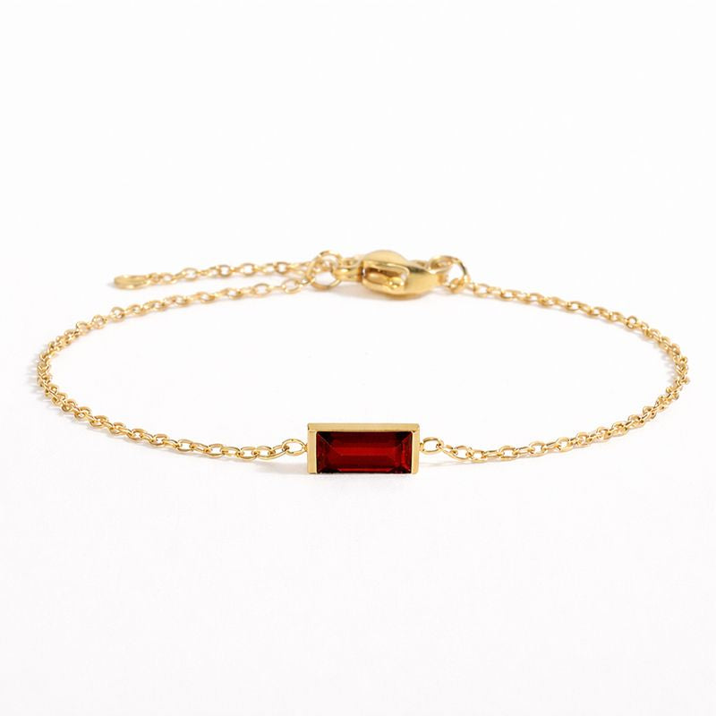 FINE BIRTHSTONE CHAIN BRACELET – Eleanor Jewelry